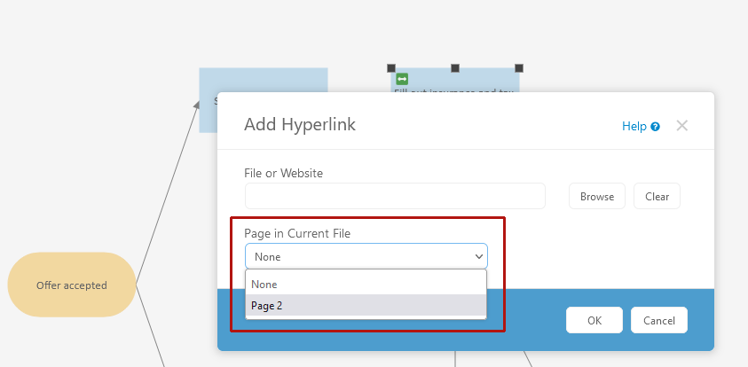 Hyperlinking to a Page in a Multi-Page File in SmartDraw – SmartDraw