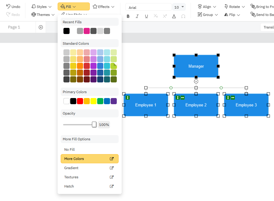 Changing Shape Styles: Fill Color, Border Thickness and More – SmartDraw Knowledge Base