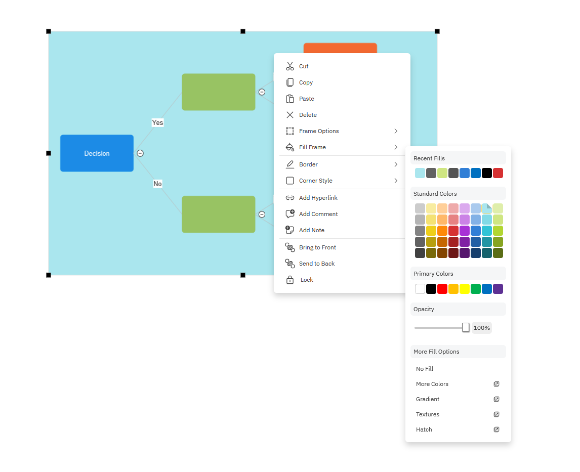Changing Frame Properties – SmartDraw Knowledge Base
