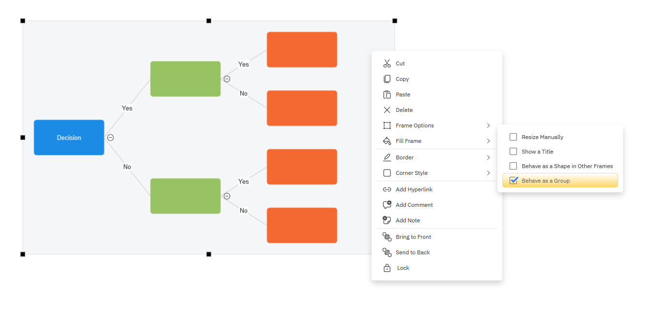 Changing Frame Properties – SmartDraw Knowledge Base