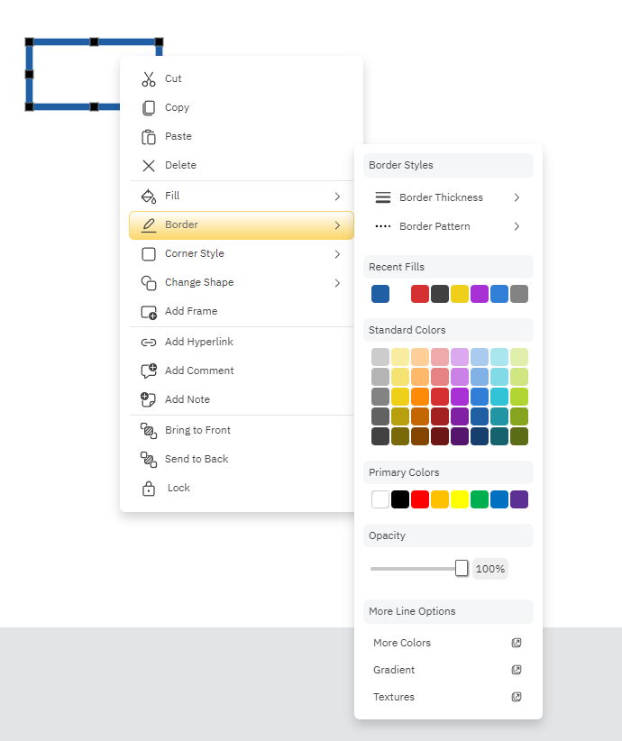 Changing Shape Styles: Fill Color, Border Thickness and More – SmartDraw Knowledge Base