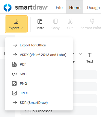 Exporting Your Diagram to Other File Formats – SmartDraw Knowledge Base