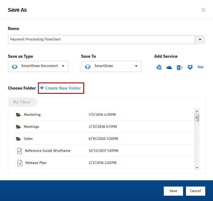 Creating Folders – SmartDraw